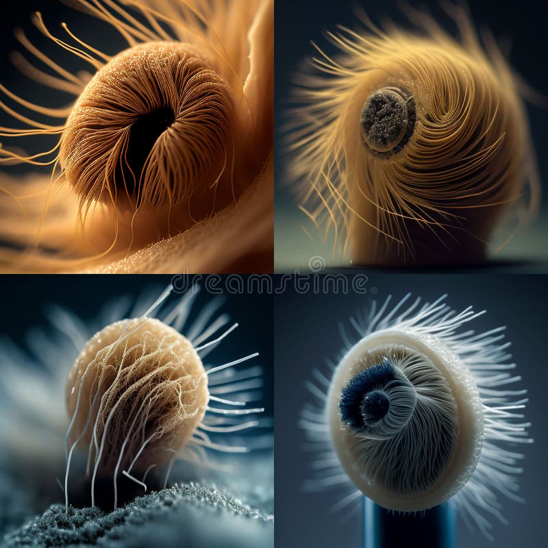 AI Generated Illustration of the Evolution of Bacteria Over Time Stock ...