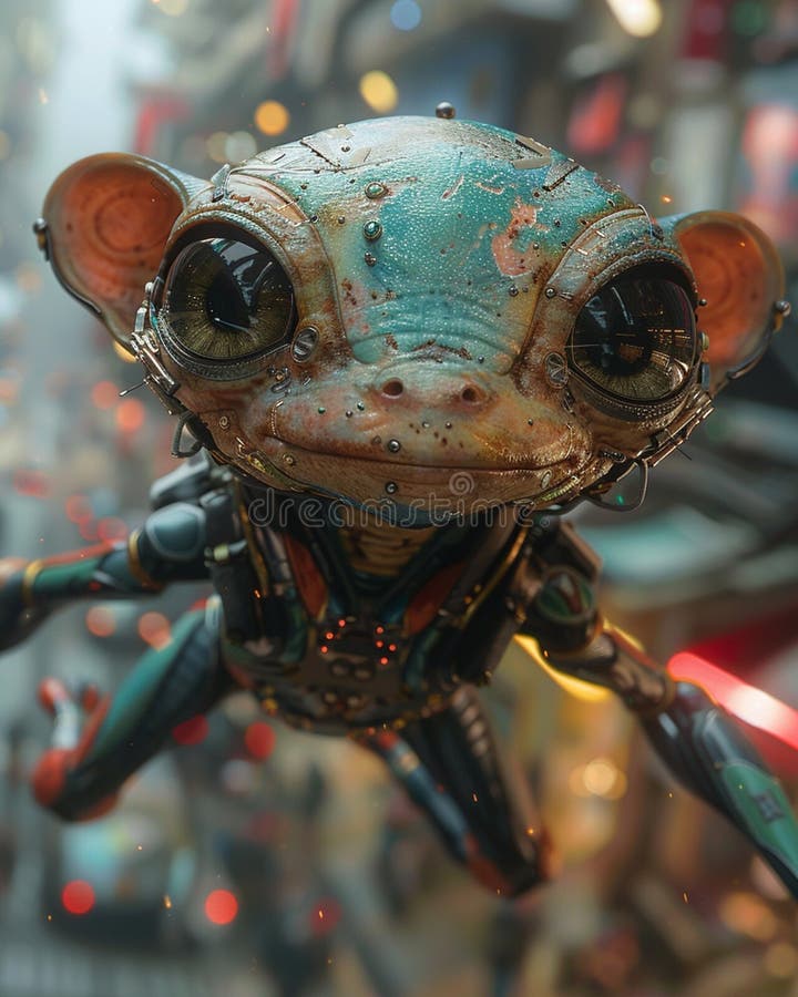 AI Generated Illustration of an Extraterrestrial Creature in an Alien ...