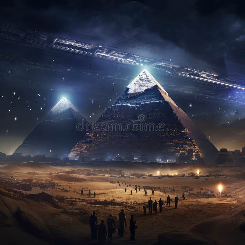 AI Generated Illustration of Extraterrestrial Creatures Flying Above ...