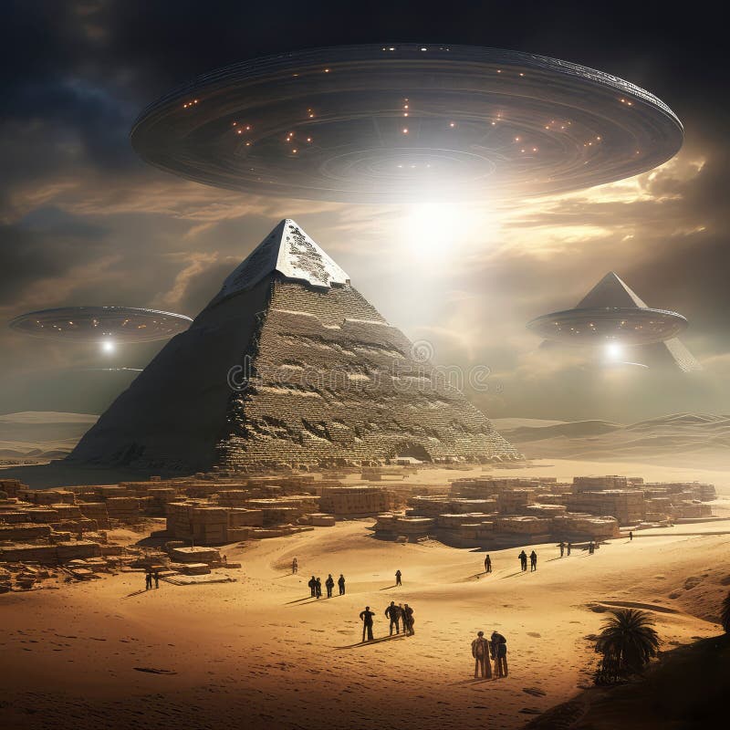 AI Generated Illustration of Extraterrestrial Creatures Flying Above ...