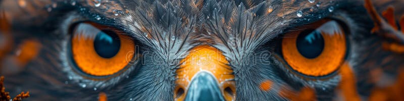 AI Generated Illustration of the Eyes of a Hawk Stock Image - Image of ...