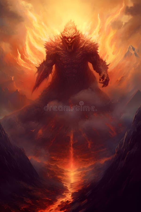 AI Generated Illustration of a Fantastical Spooky Creature Standing in ...