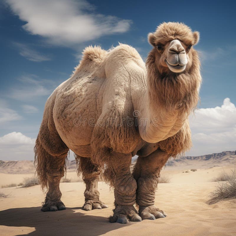 AI Generated Illustration of a Fat Camel in a Desert Stock Illustration - Illustration of chubby ...