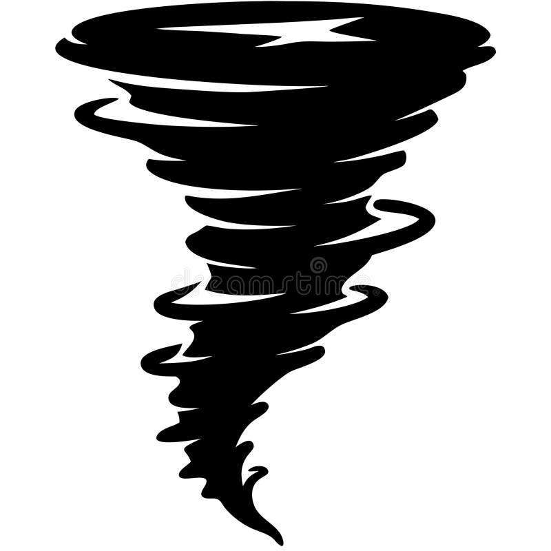 Tornado Swirl Vector Illustration for Weather Posters and Nature ...