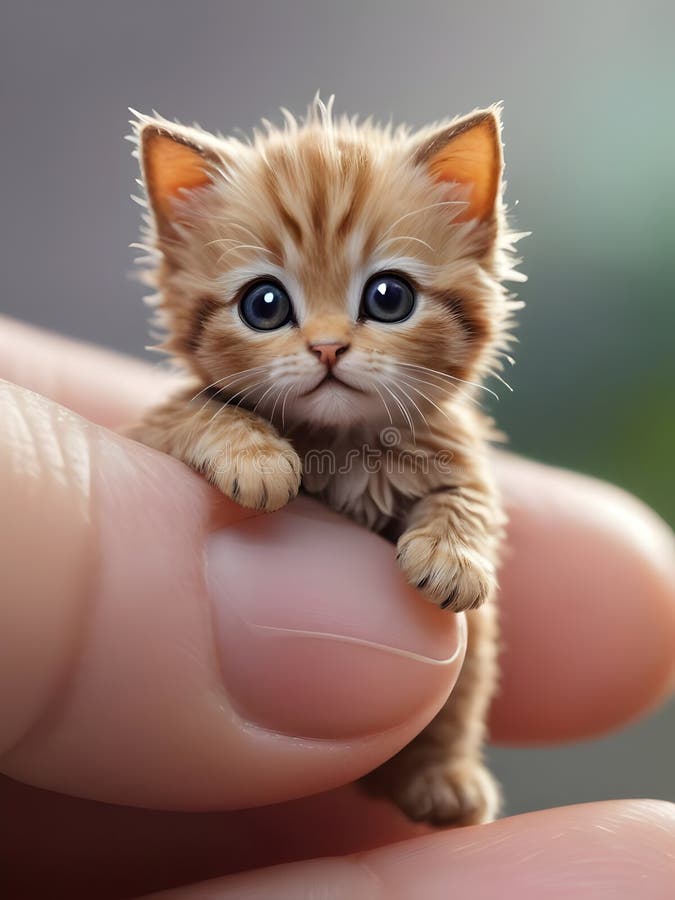 Tiny Kitten with Funny Expressions, Perfect Meme Moment, Cat on Finger ...