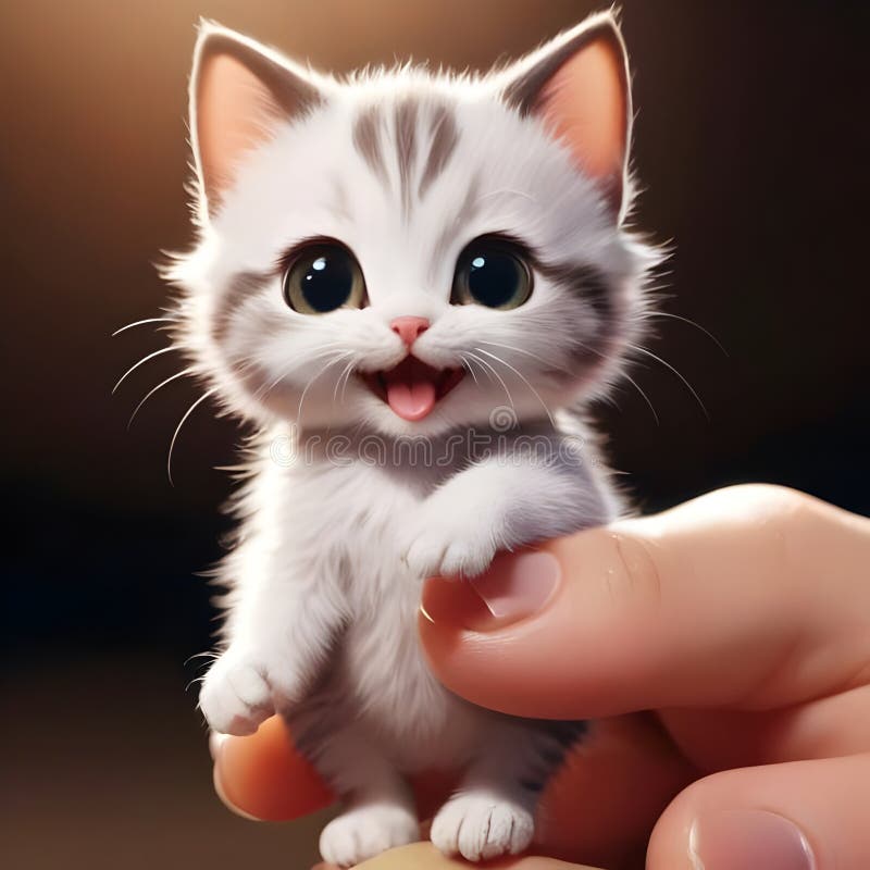 Miniature Kitten with Comical Expressions, Ideal for Memes, Cat on ...