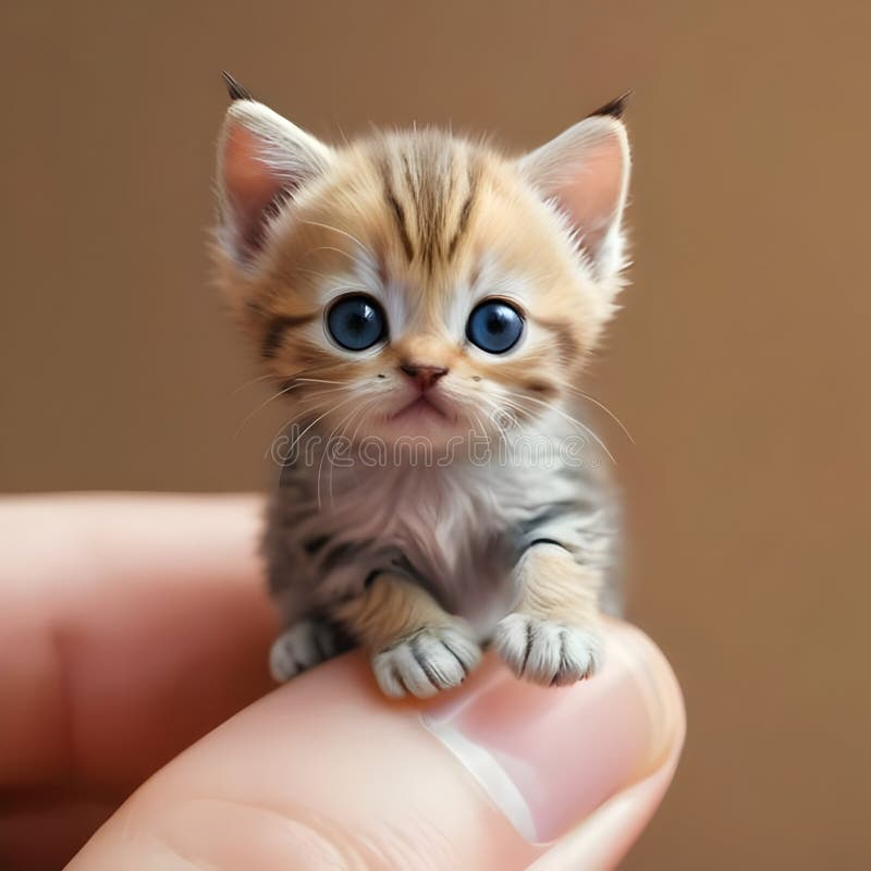 Small Kitten with Amusing Expressions, Meme Content, Kitten on Finger ...