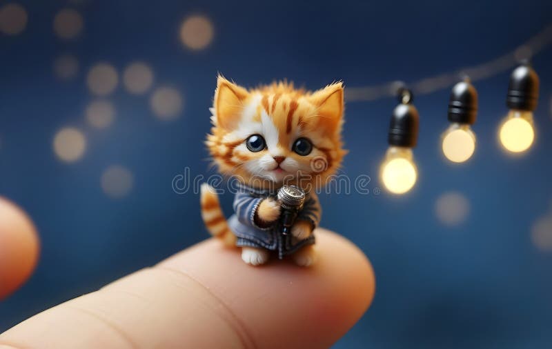Funny Small Kitten, Perfect for Meme Illustrations, Kitten on Finger ...