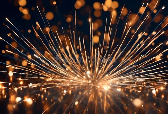 AI Generated Illustration of a Firework Exploding Against a Dark ...
