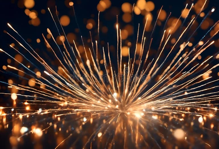 AI Generated Illustration of a Firework Exploding Against a Dark ...