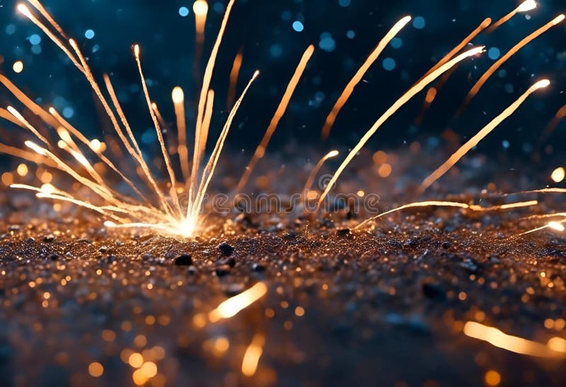 AI Generated Illustration of a Firework Exploding Against a Dark ...