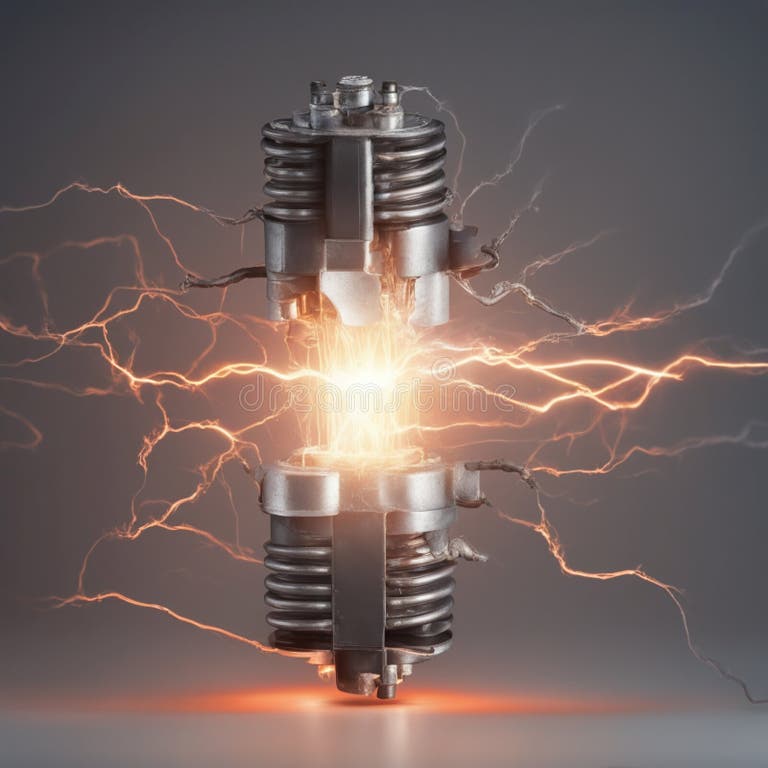 The Voltage Generator Sparks Stock Photo - Image of digital, flow ...