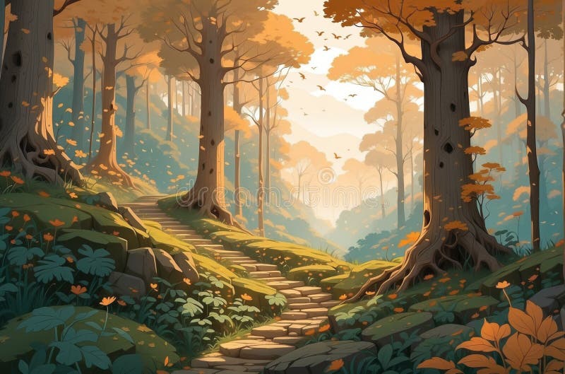 A Pathway through a Forest that Leads To a Path in the Middle of it ...