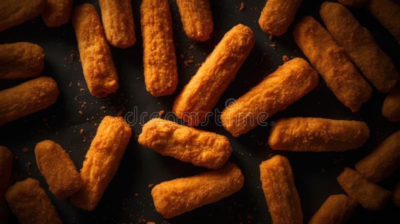 AI Generated Illustration of Fried Fish Sticks Stock Illustration ...