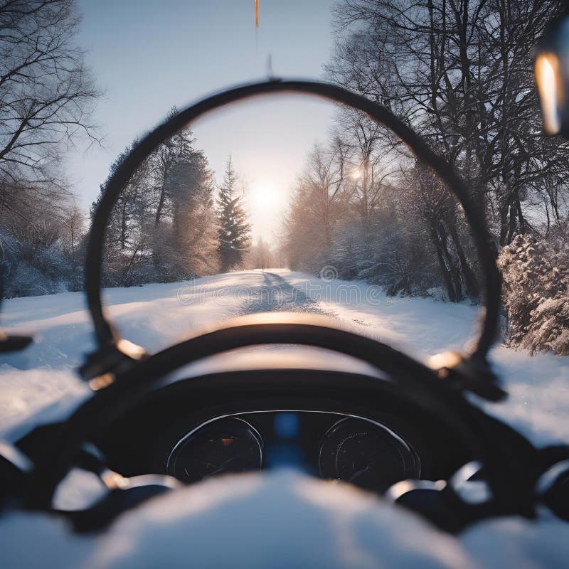 A View from the Front Seat of a Car through the Dashboard Stock ...