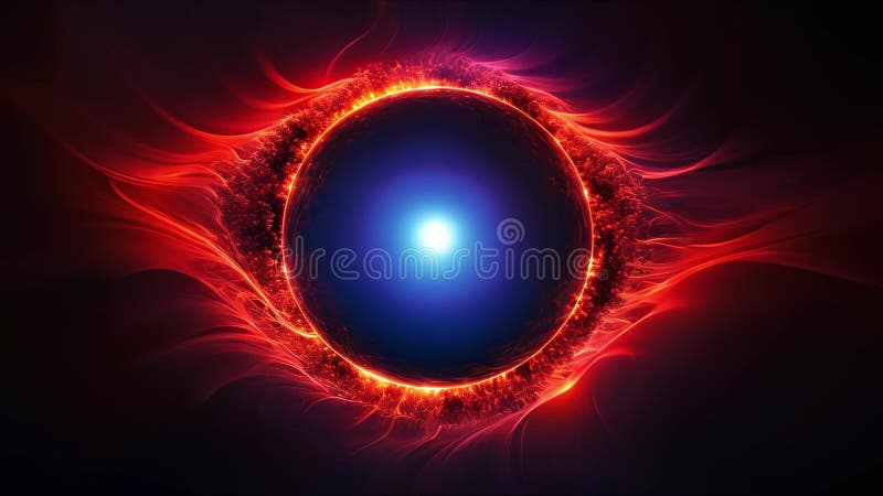 AI Generated Illustration of Futuristic Solar Eclipse in Motion on a ...