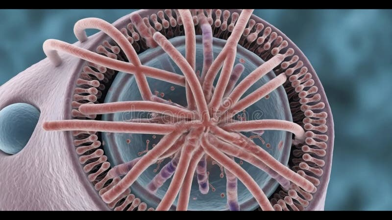 AI-generated Genetic Material Inside a Cell Nucleus, Showing DNA ...