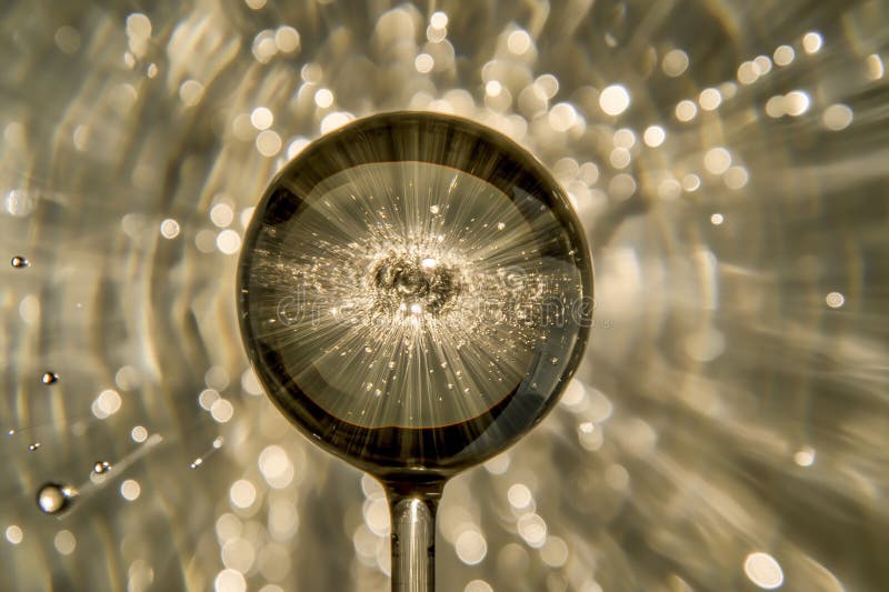 AI Generated Illustration of a Glass Sphere Magnifying an Exploding ...