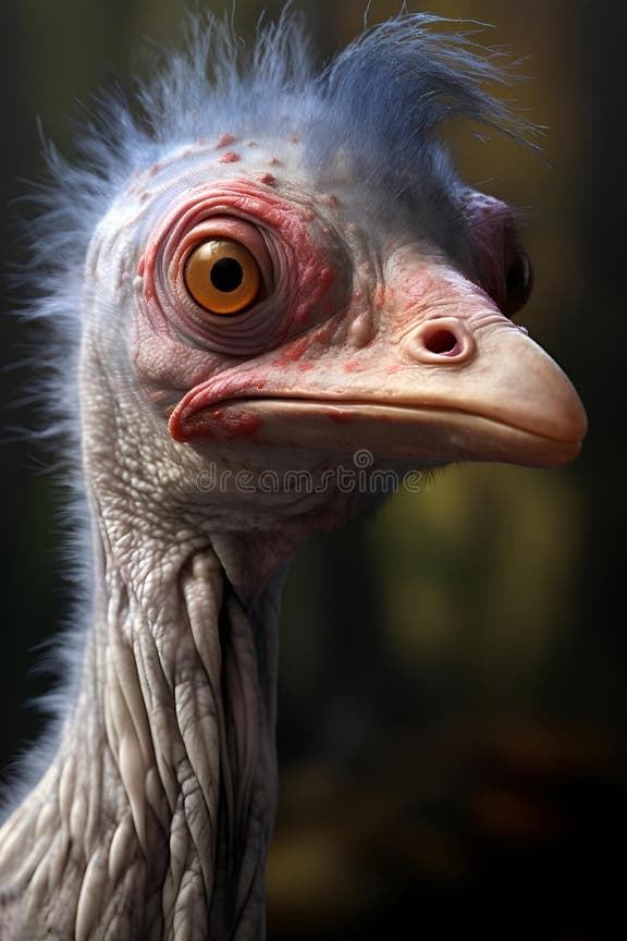 AI Generated Illustration of a Gray Ostrich Stock Illustration ...