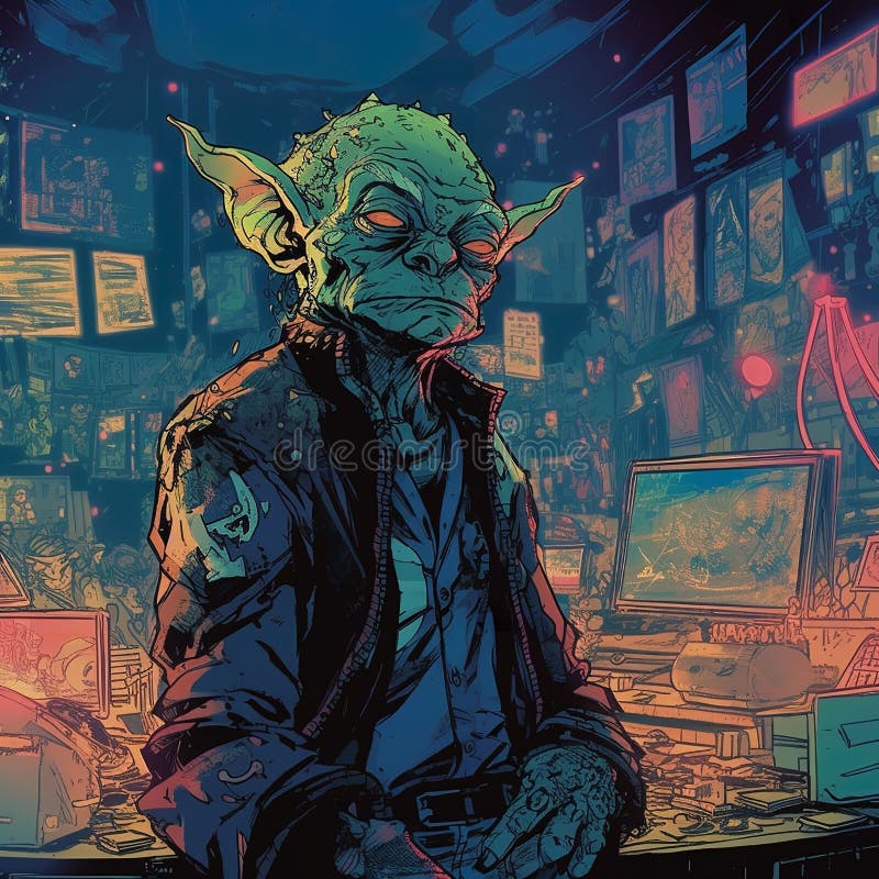 AI Generated Illustration of a Green Goblin with a Confident Look ...