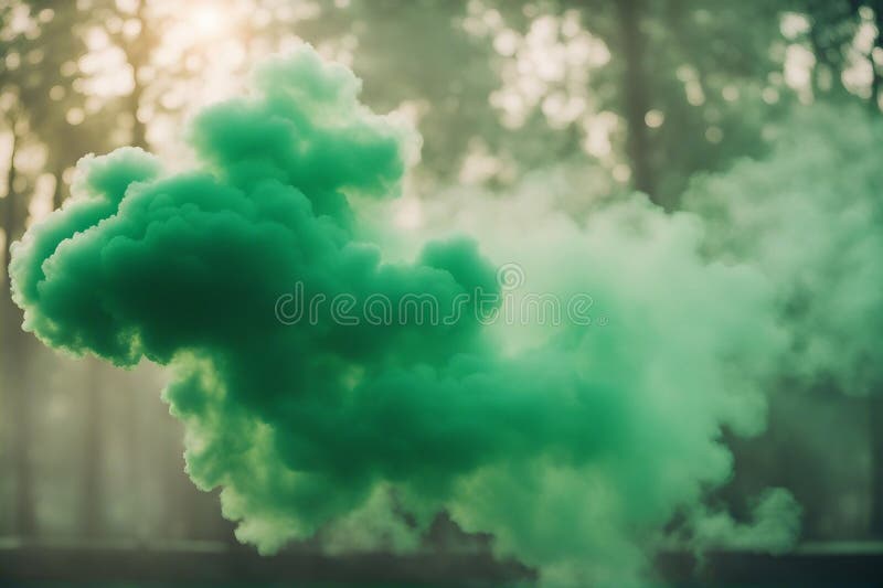 AI Generated Illustration of Green Smoke Stock Illustration ...