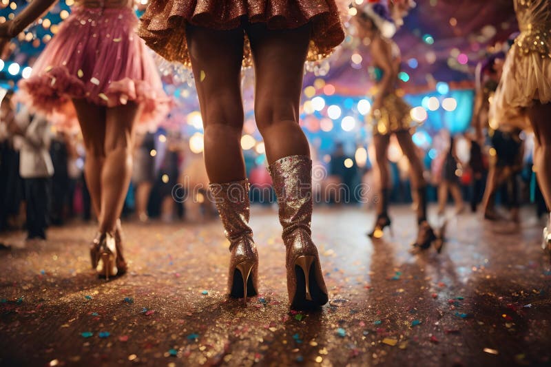 AI-generated Illustration of a Group of Dancers in High Heels in a ...