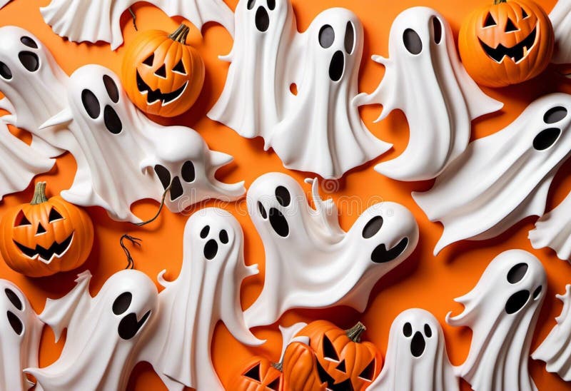 AI Generated Illustration of a Halloween-themed Collage with Paper ...