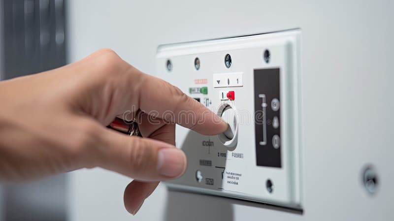 AI-generated Illustration of a Hand Adjusting the Temperature on a ...