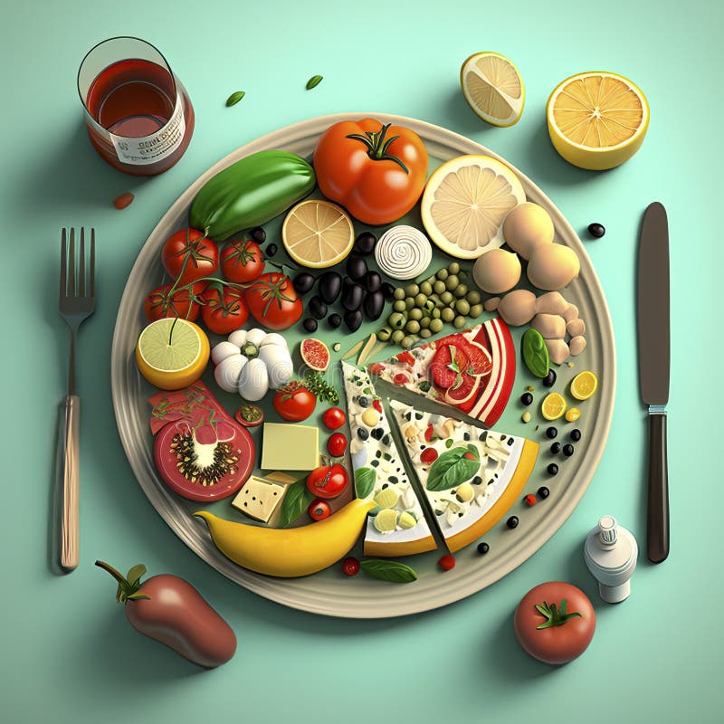 AI Generated Illustration from Healthy Food on Plate and Table from ...