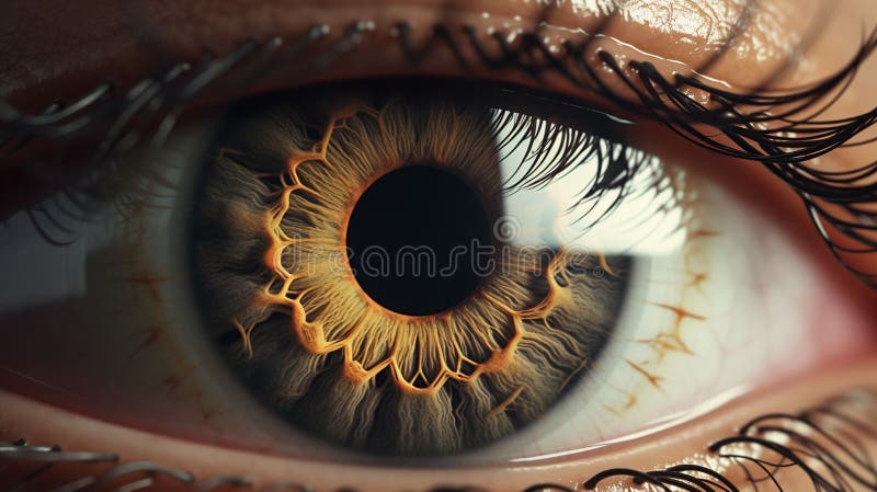 A High-resolution Close-up Image of a Female Eye with a Vibrant Red ...