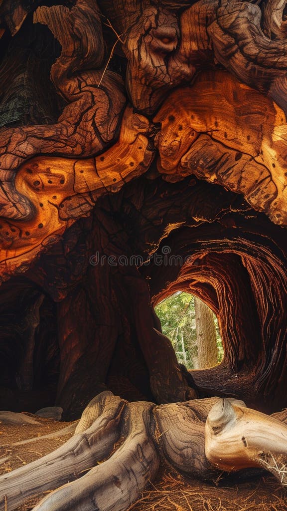 AI Generated Illustration of a Hole in a Crooked Tree Stock Photo ...