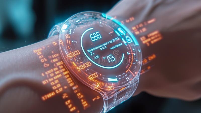 AI generated virtual watch stock illustration. Illustration of ...