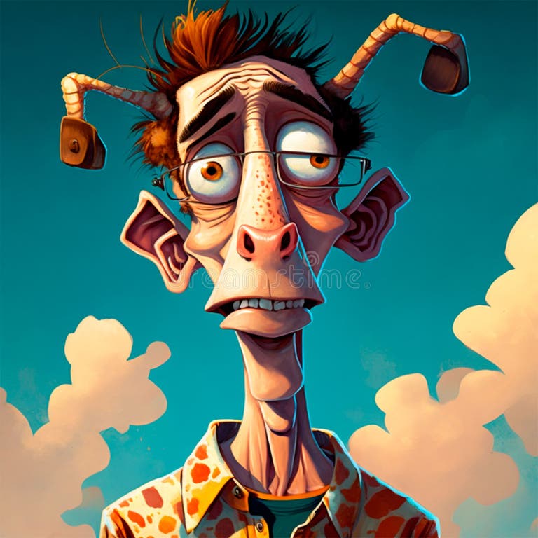 AI Generated Illustration of Human with Deformed Face Stock ...