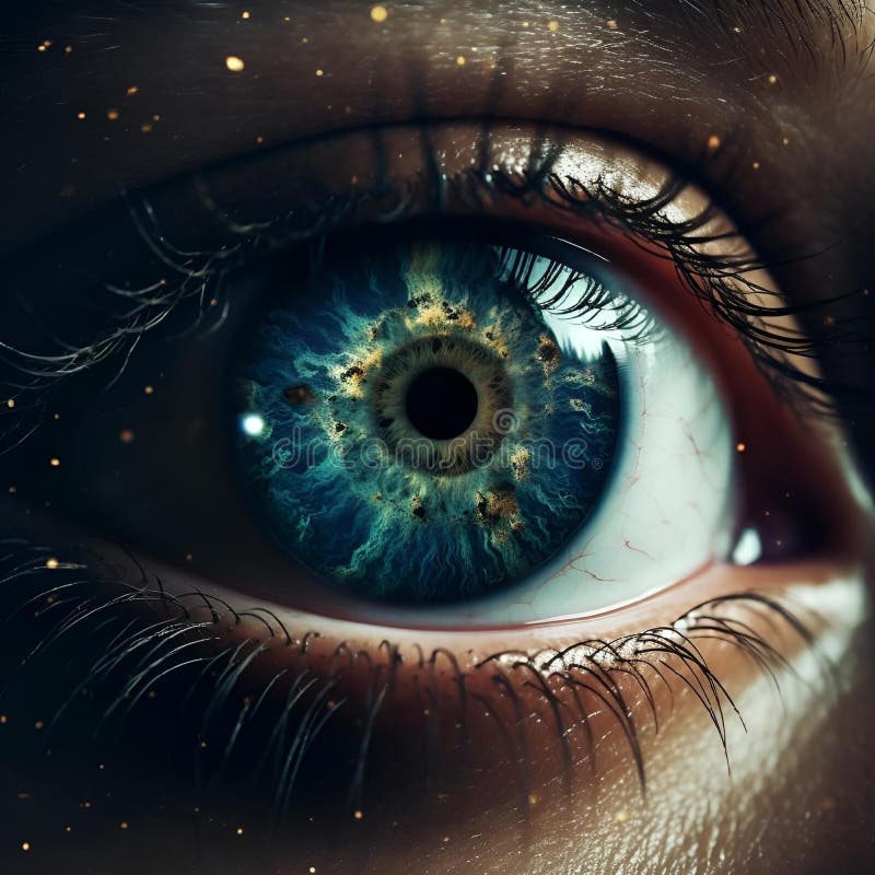 AI Generated Illustration of a Human Eye Stock Illustration ...