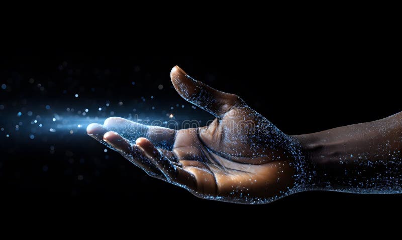 AI Generated Illustration of a Human Hand, Holding Out a Mysterious ...