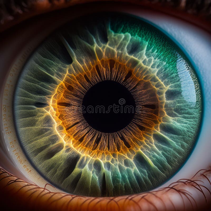 AI Generated Illustration of a Human Iris Looking Directly into the ...