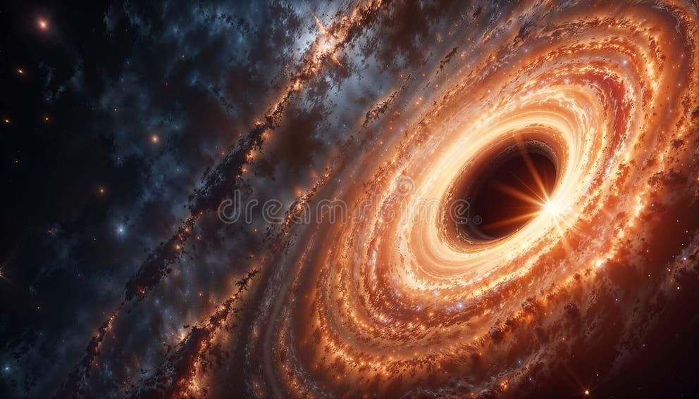 AI-generated Illustration of a Hyper-massive Blackhole at the Heart of ...