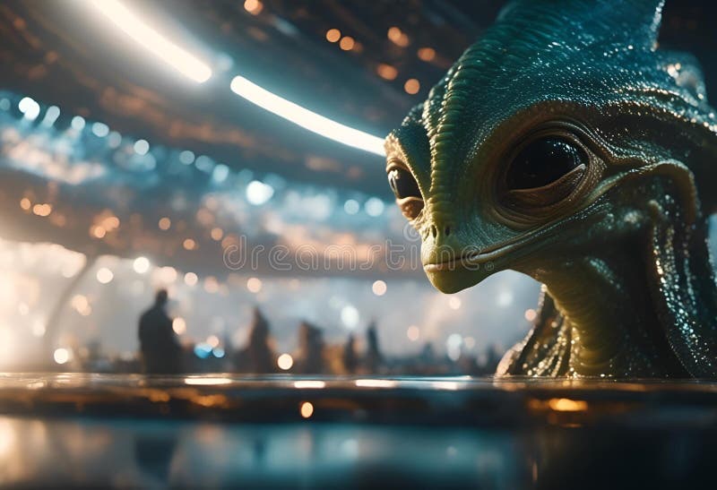 AI Generated Illustration of Hyperrealistic Aliens Stock Illustration ...