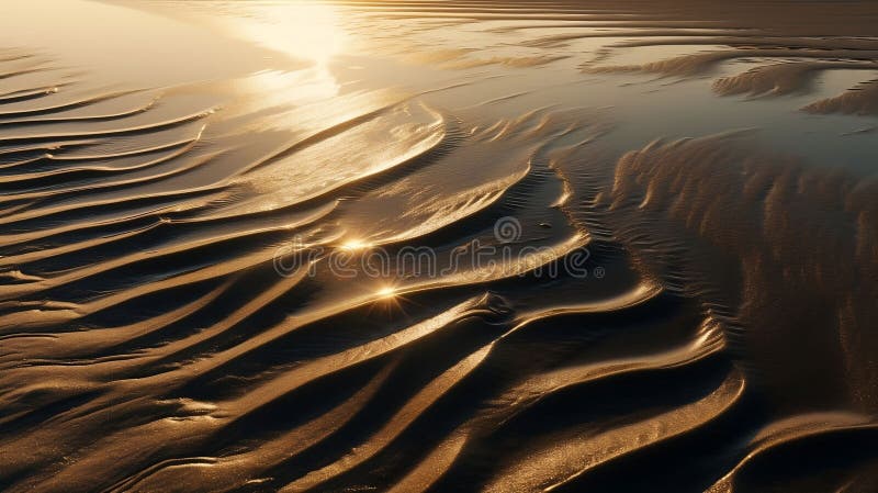 AI Generated Illustration of an Idyllic Beach Setting, with an ...