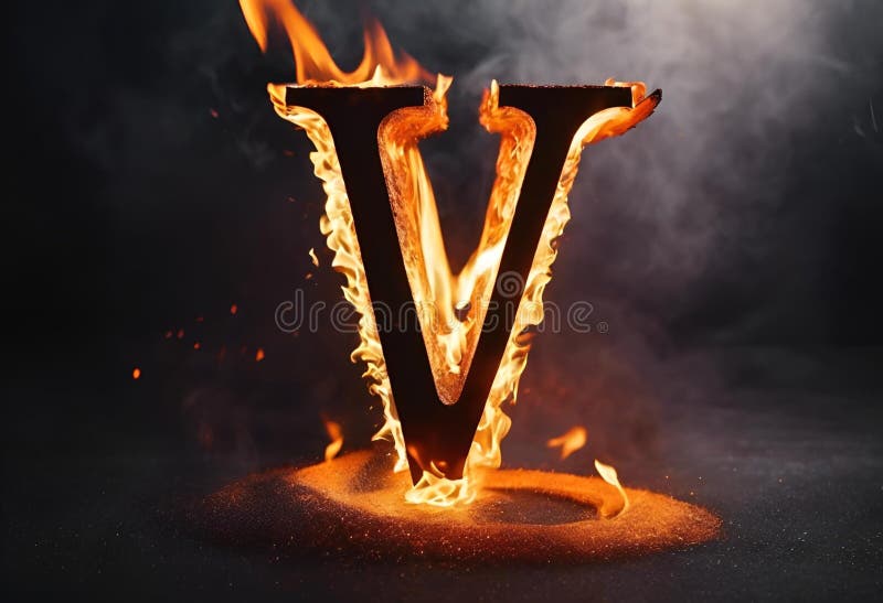 Letter V Fire Stock Illustrations – 406 Letter V Fire Stock ...