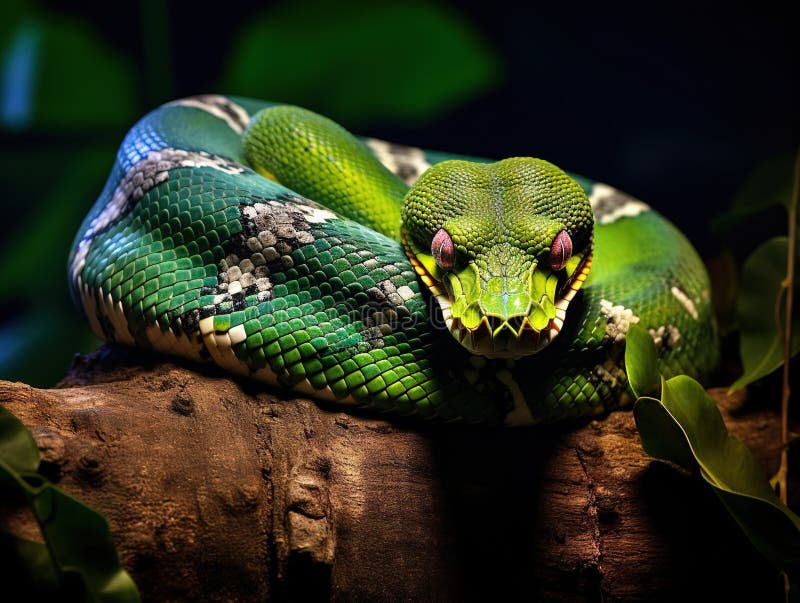 Emerald Tree Boa stock illustration. Illustration of reptile - 294976762