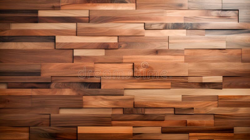 Modern and Elegant Arrangement of Wooden Planks in a Staggered Pattern ...