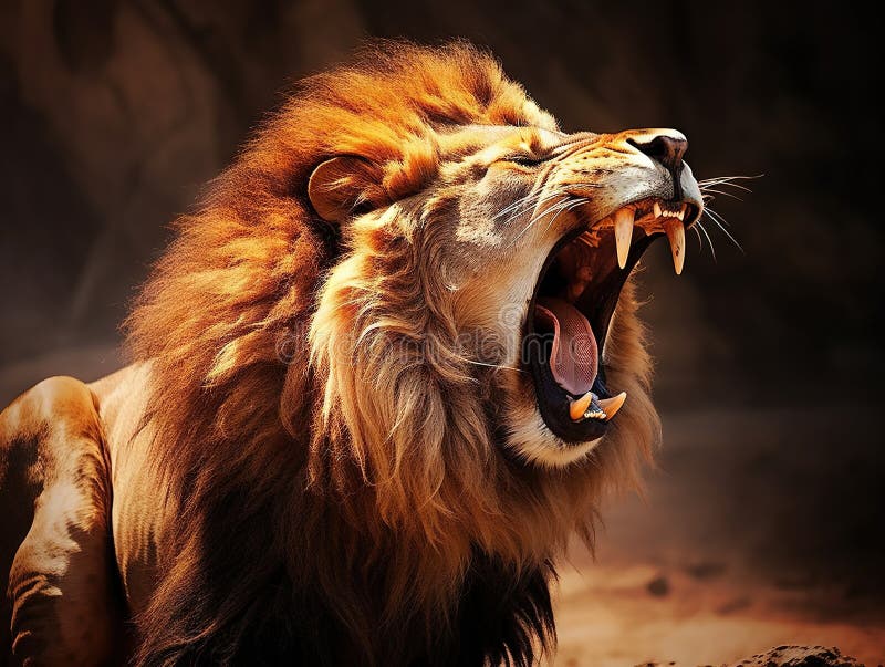 Lion stock illustration. Illustration of imagine, majestic - 294977474