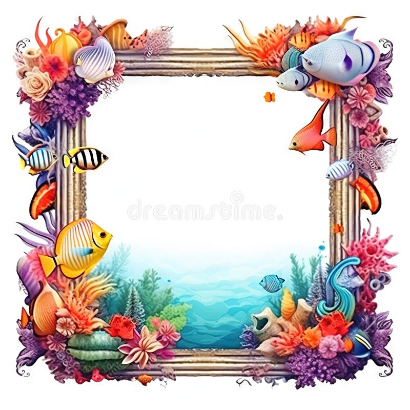 Underwater frame stock illustration. Illustration of nature - 294985223