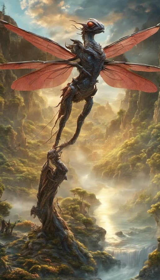 AI Generated Illustration of an Imaginary Creature Flying in a ...
