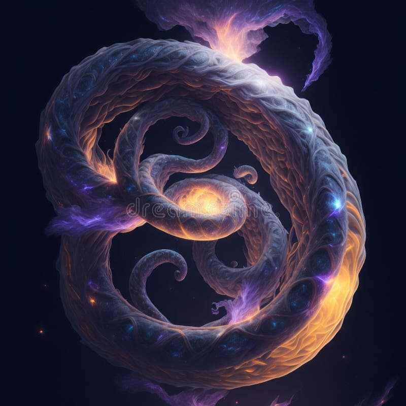 AI Generated Illustration of an Imaginative Spiral-shaped Celestial ...