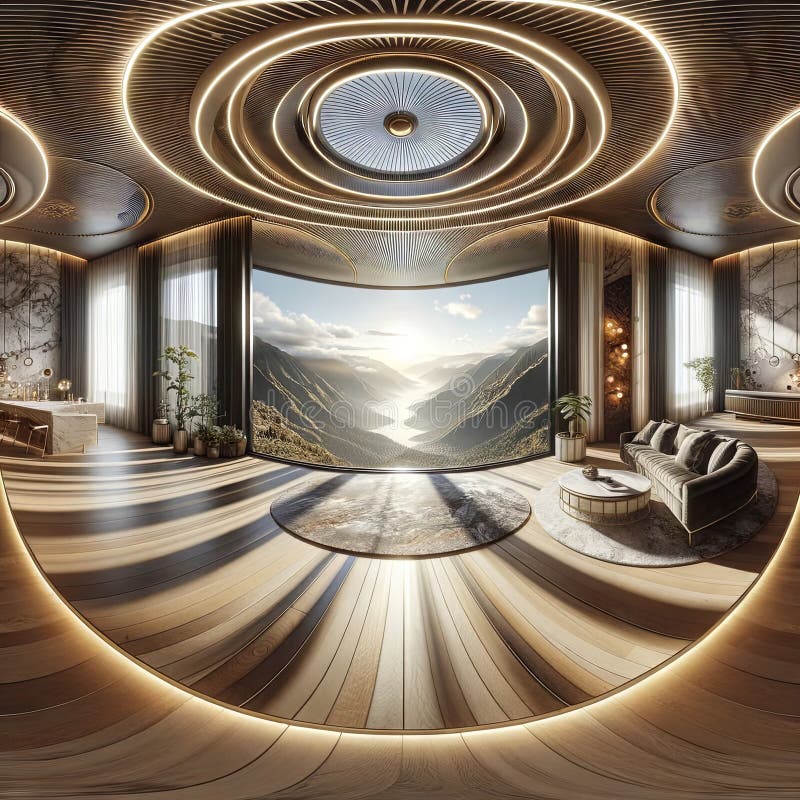 AI Generated Illustration of Immersive Panorama Capturing the Full ...