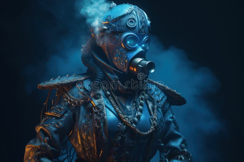 AI Generated Illustration of an Industrial Steampunk Robot with Gas ...