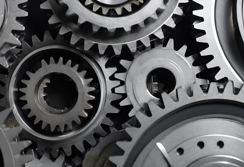 AI Generated Illustration of Interconnected Mechanical Cogs in Motion ...