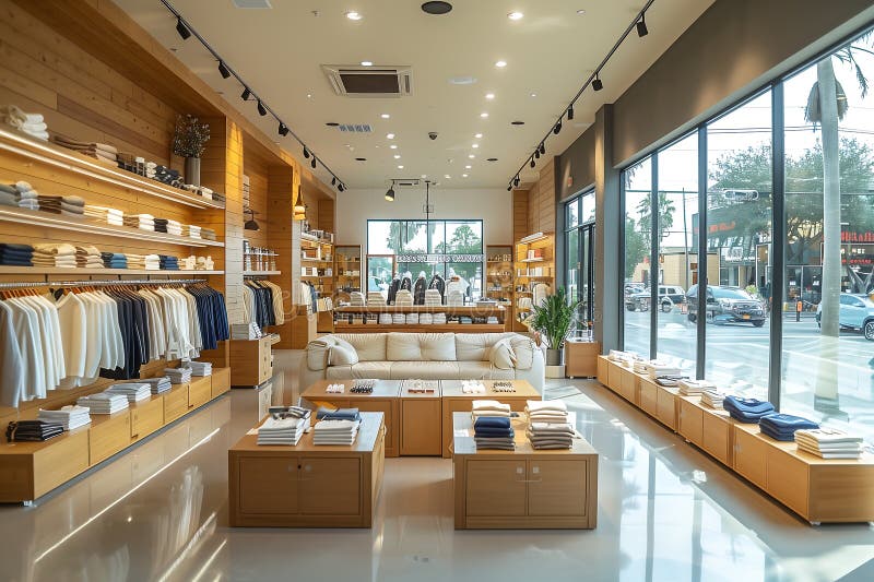 AI-generated Illustration of the Interior of a Clothing Store with ...